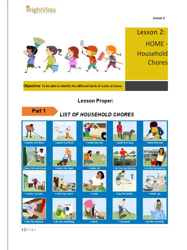 Unit 40 - Household Chores | PDF | Linguistics | Grammar