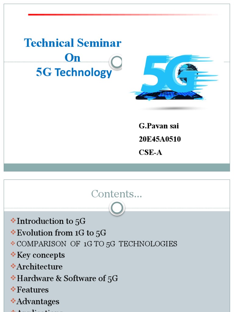 5G Technology Seminar Overview | PDF | Computer Network | 4 G