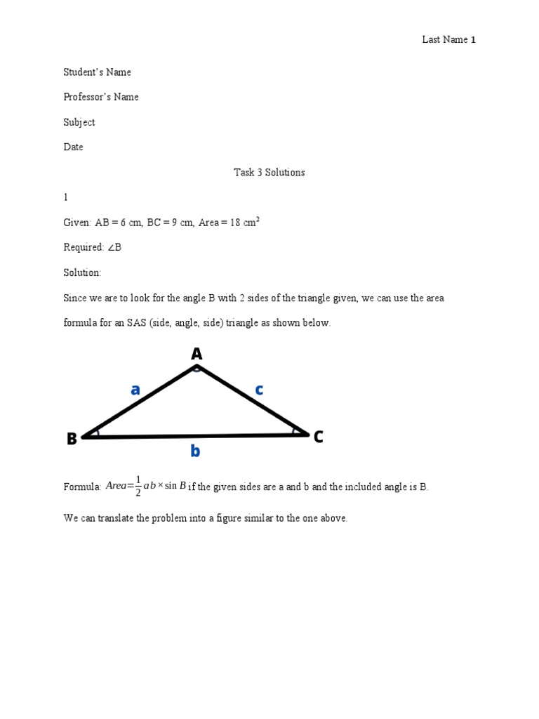 Completed Task | PDF | Area | Triangle Completed Task | PDF | Area | Triangle