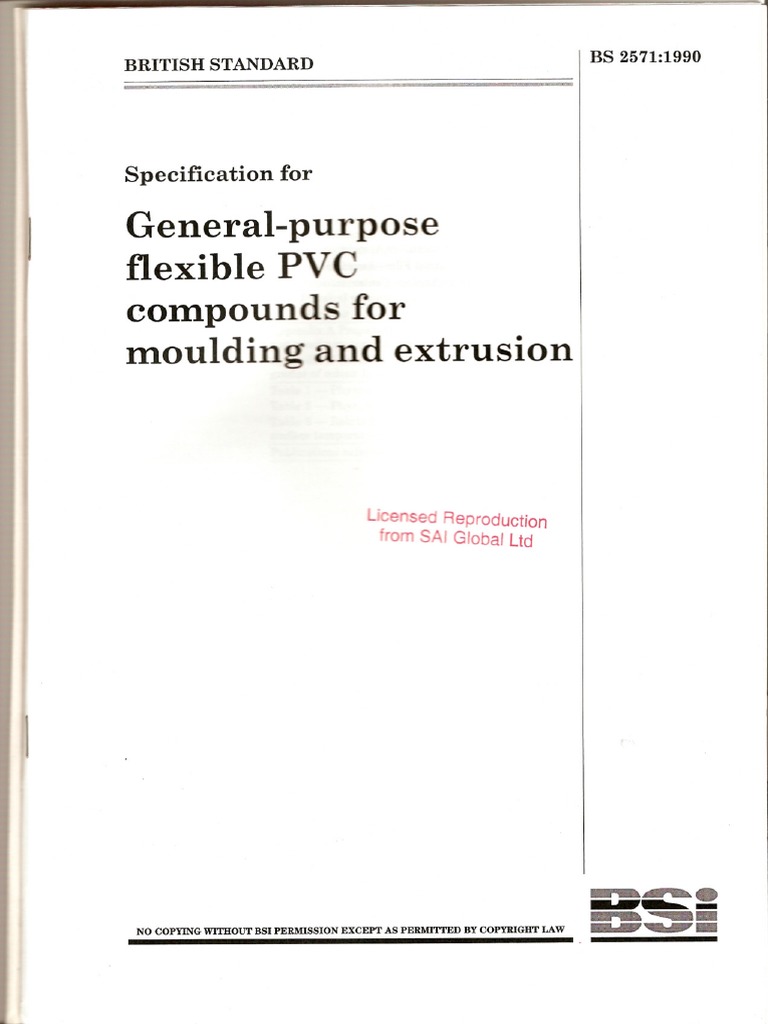 Bs PVC Standard (Bs 2571-1990) | PDF