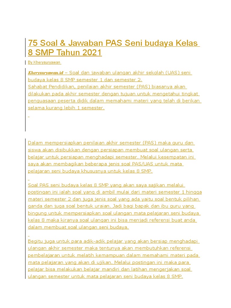 Bank Soal SBD | PDF