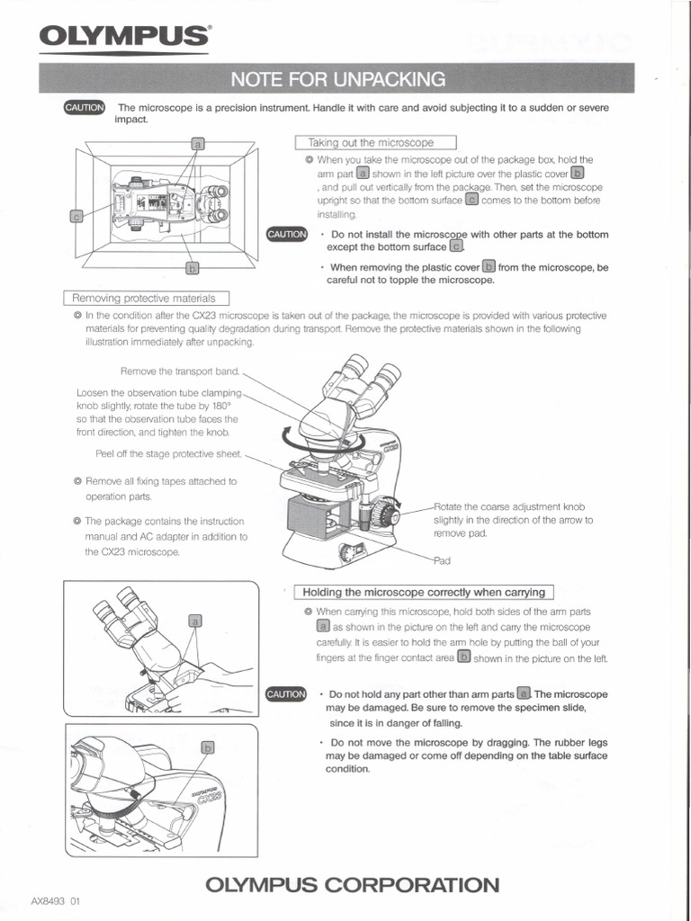 Microscop OLYMPUS CX23 | PDF