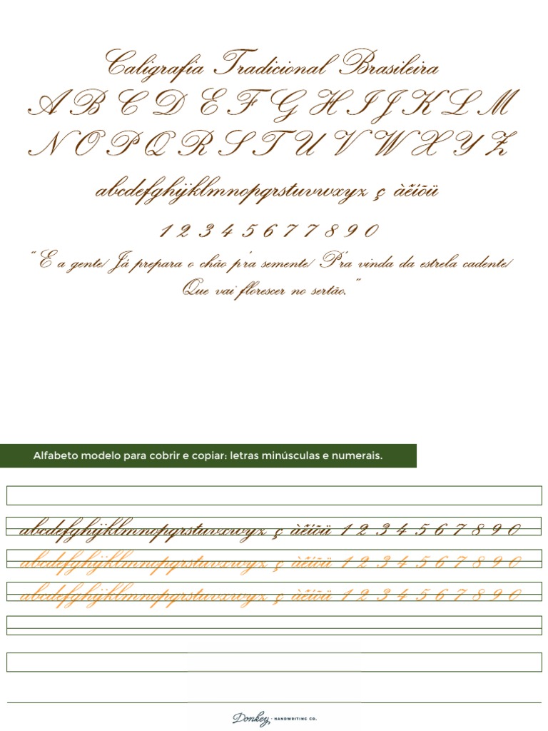 Apostila Básica de Caligrafia | PDF