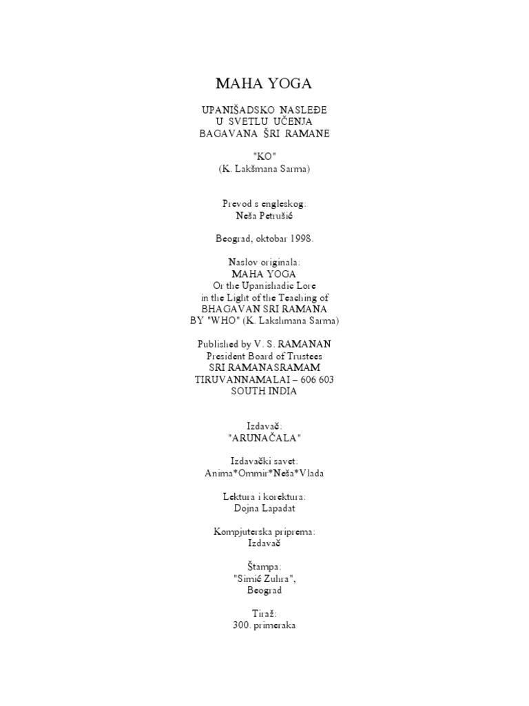 Maha Yoga | PDF