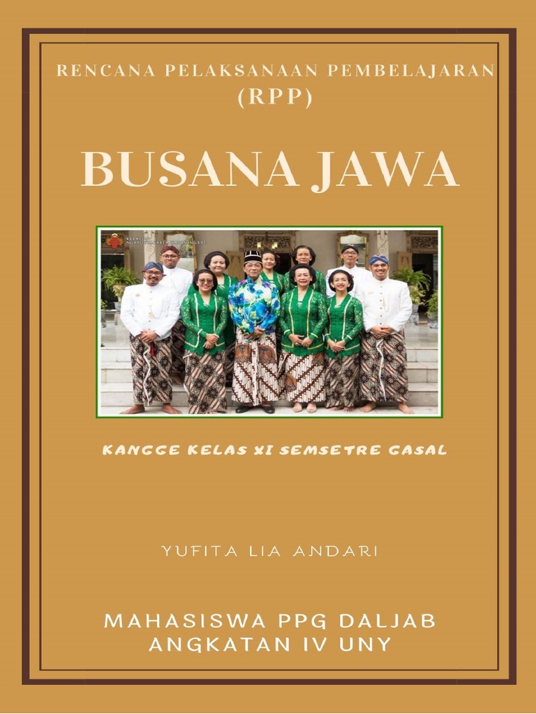 1 RPP Busana Jawa - Yufita | PDF | Karier & Perkembangan | Seni