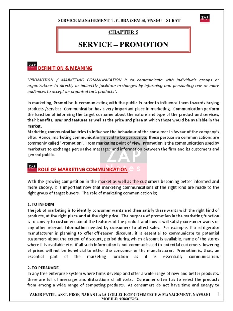 CH 5 Service | PDF | Marketing Communications | Marketing