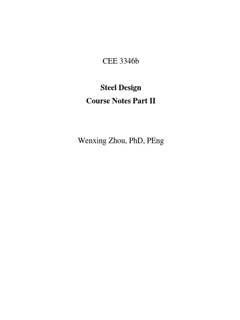 CEE+3346b WZ PartII 2016 | PDF | Beam (Structure) | Bending