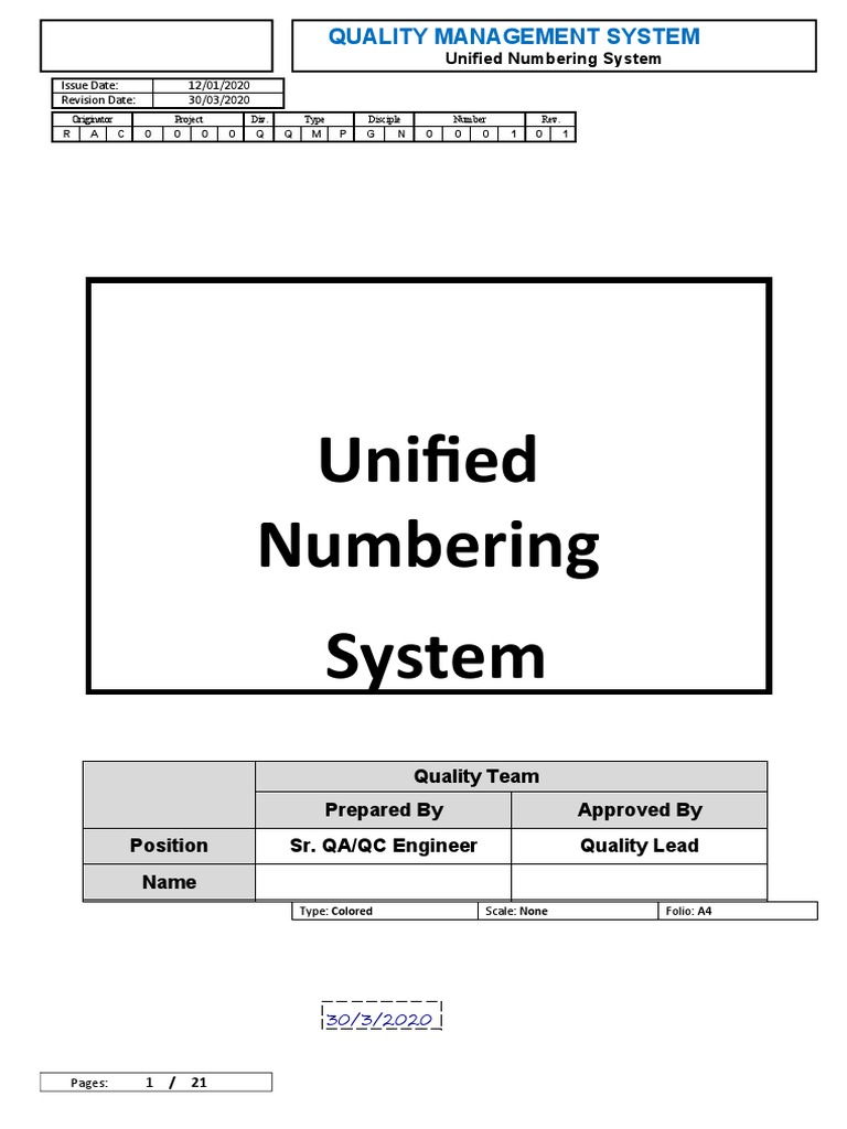 Unified Numbering System | Download Free PDF | Business | Business Process