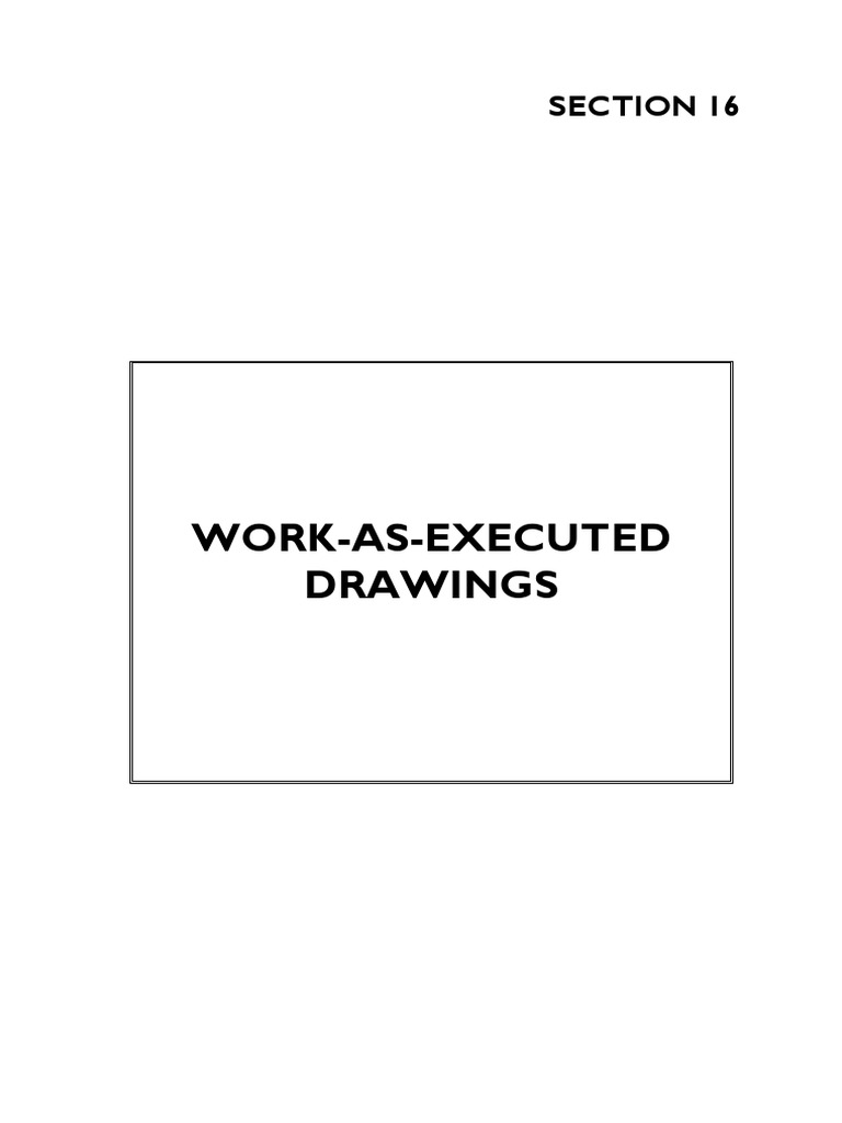 Work-as-Executed Drawings Manual | PDF