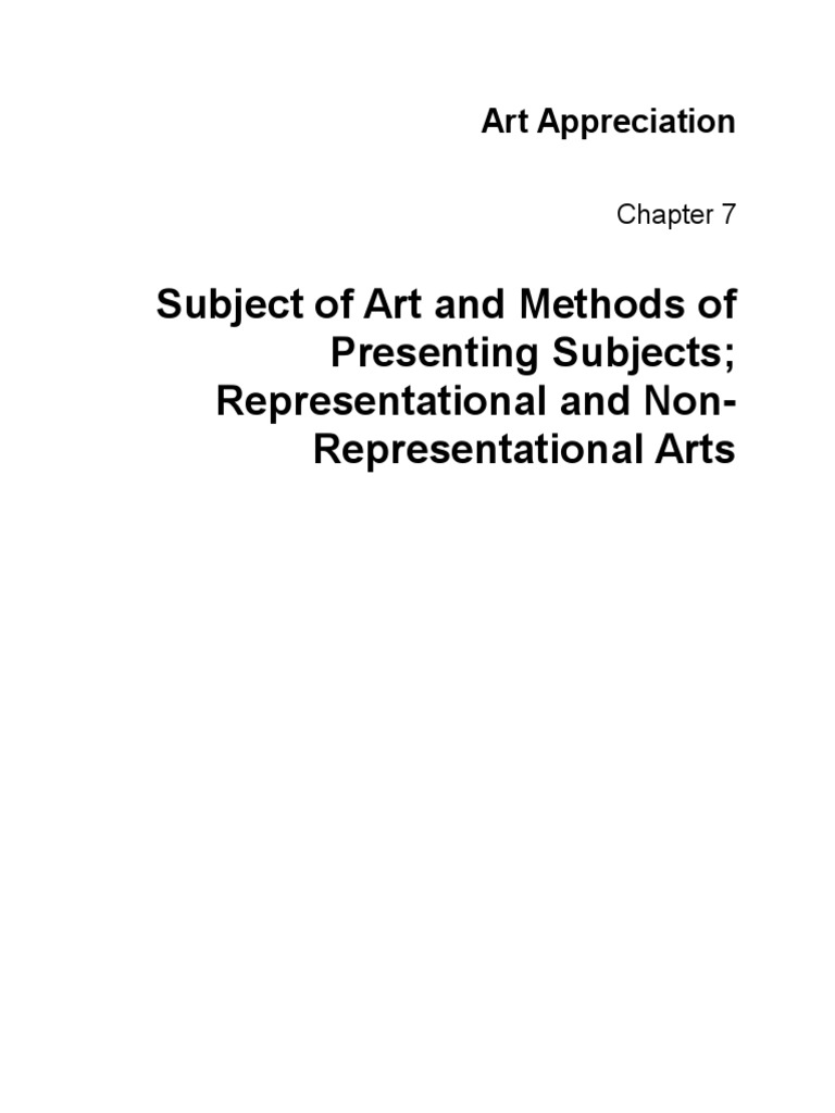 1.7 Subject of Arts and Methods of Presenting Subjects | PDF | Realism ... 1.7 Subject of Arts and Methods of Presenting Subjects | PDF | Realism ...