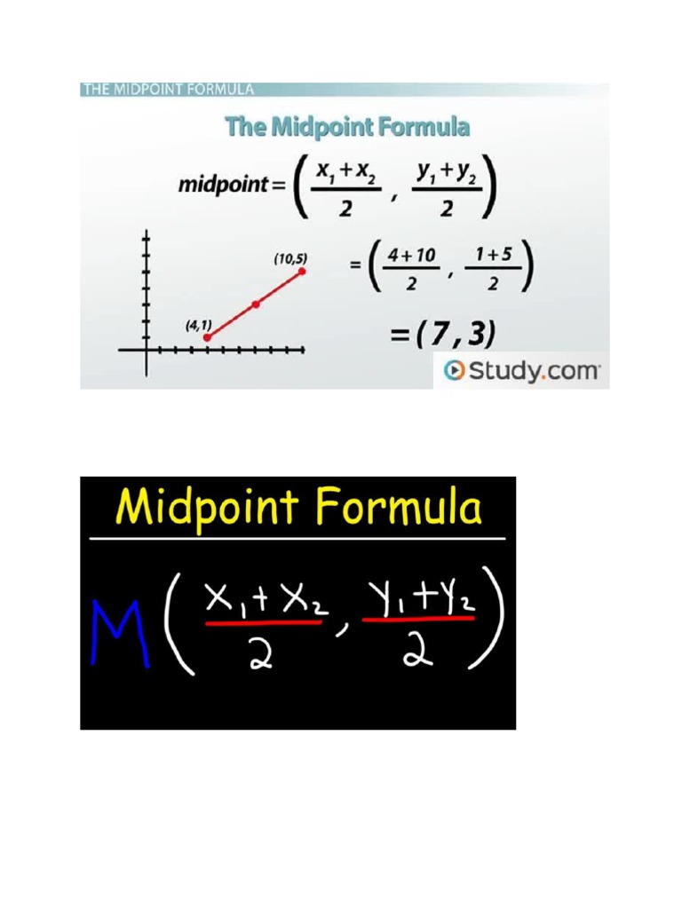 Midpoint of A Straight Line | PDF
