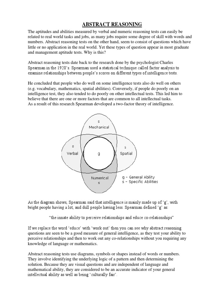 Abstract Reasoning | Download Free PDF | Behavioural Sciences | Cognition