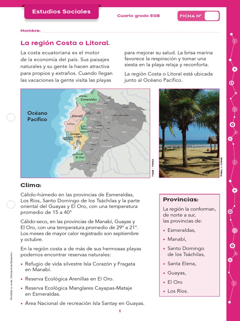 Características de la Región Costa Ecuatoriana | PDF | Ecuador | Costa