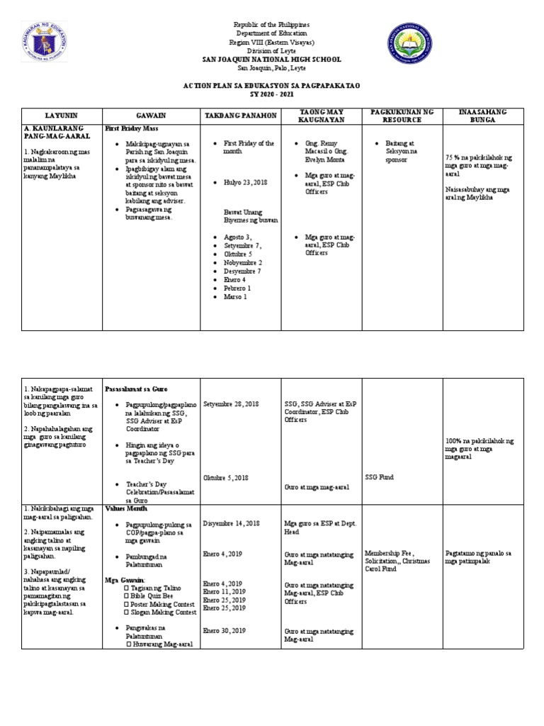 Action Plan in Esp | PDF