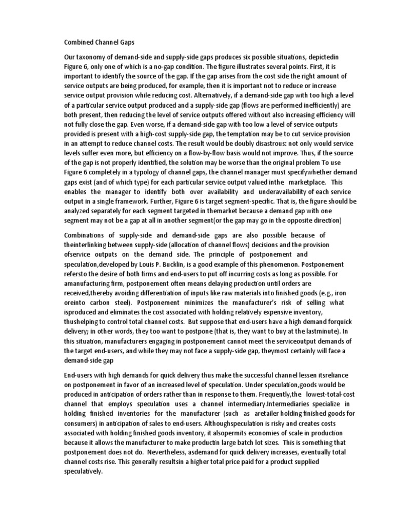 Combined Channel Gaps | PDF