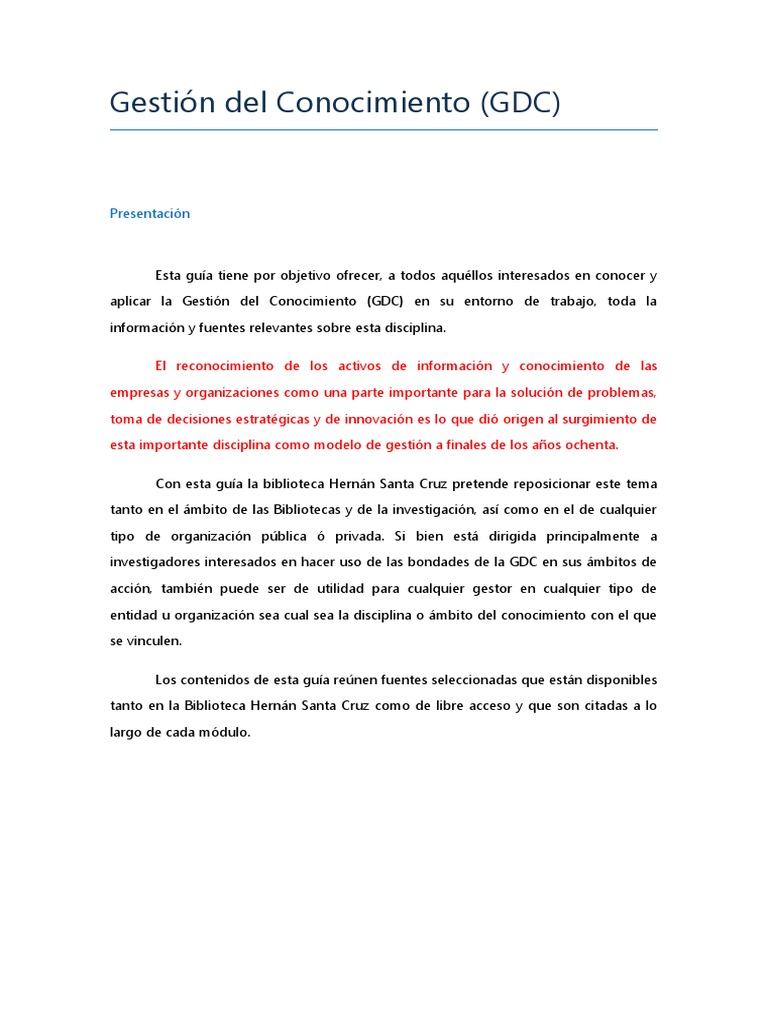 Cepal-Gestión Del Conocimiento | Descargar gratis PDF | Conocimiento administrativo | Conocimiento