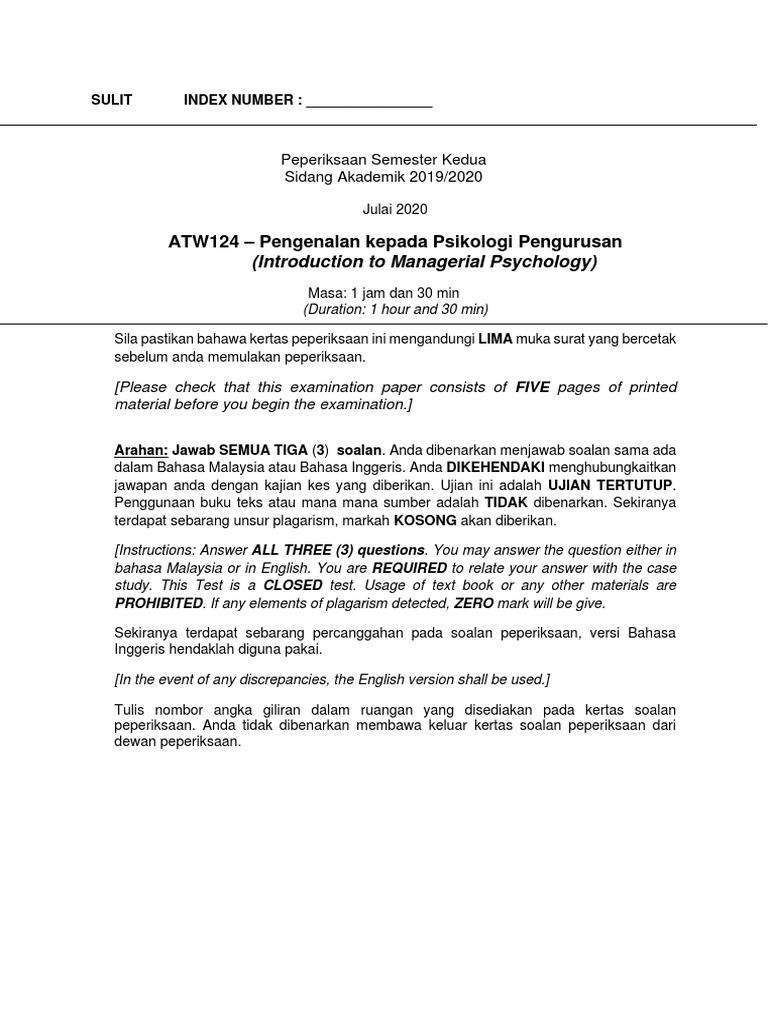 Individual Assignment - Case Study - Questions - Kajian Kes - 6 July | PDF