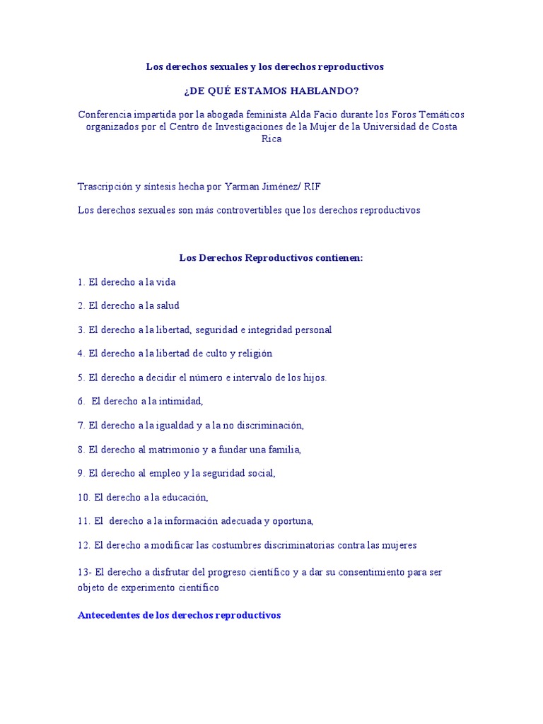 Derechos Sexuales y Reproductivos Adolescentes | PDF | Discriminación ...
