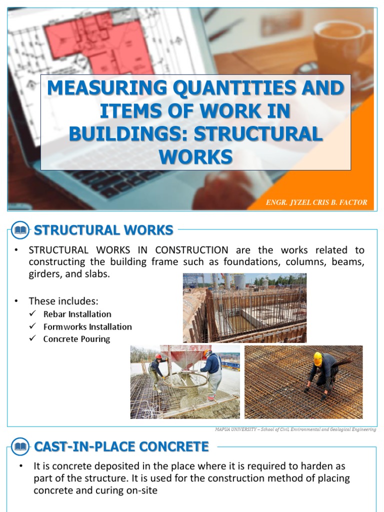 Ce155 Quantity Take Off Structural Works Beam Detail Pdf