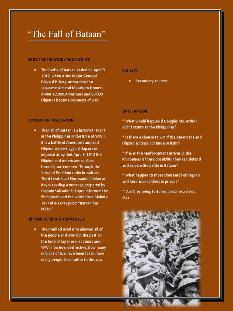 The Fall of Bataan-ACT | PDF