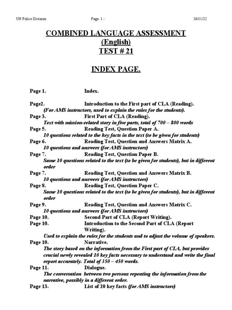 CLA Test 21 Final Version | PDF | Question | Reading Comprehension