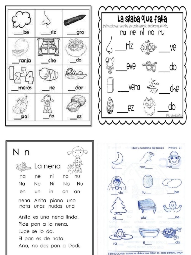 Fichas de Las Letras D y N | PDF
