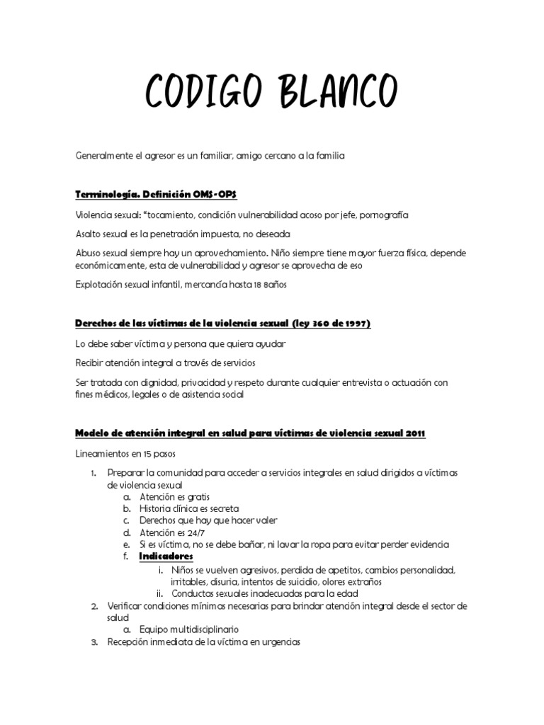 Codigo Blanco | PDF