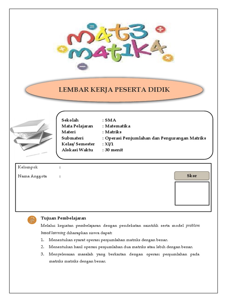 LKPD Operasi Matriks | PDF