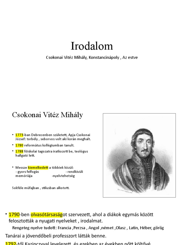 Csokonai Vitéz Mihály | PDF