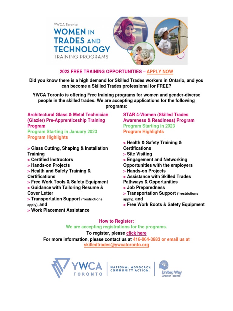 YWCA Toronto's Training Program Highlights | PDF | Career & Growth ...