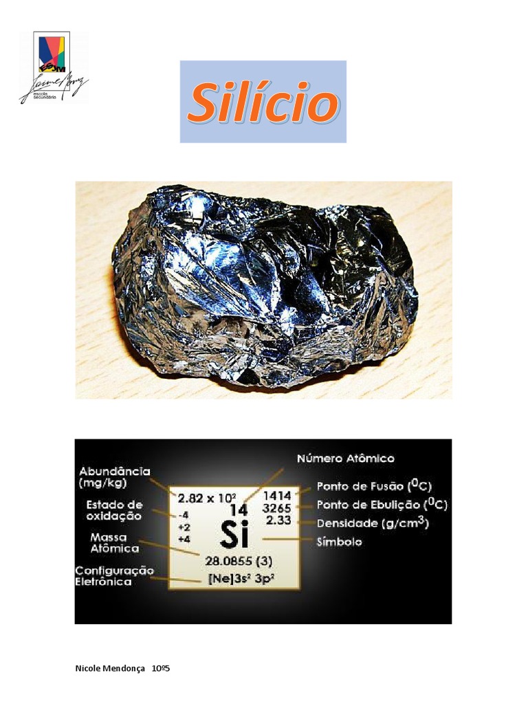 Propriedades e Aplicações do Silício | PDF | Silício | Átomos