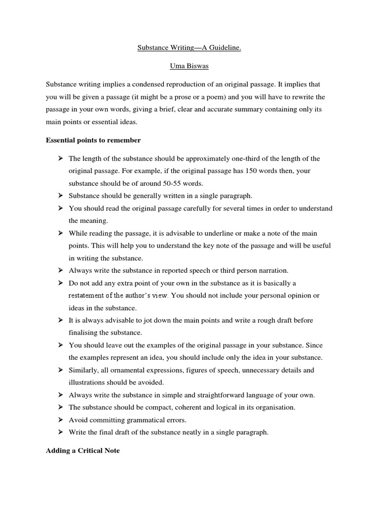 Substance Writing | PDF