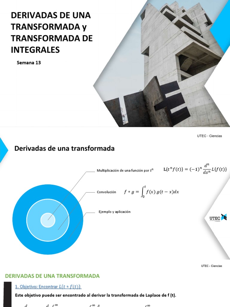 SEMANA 14 Transformada de Integrales | PDF | Álgebra | Conceptos matemáticos