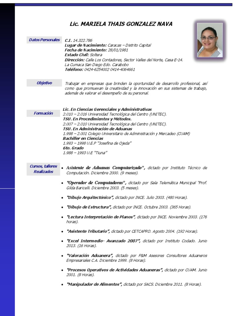 Curriculum Vitae Mariela Gonzalez | PDF | Informática | Business