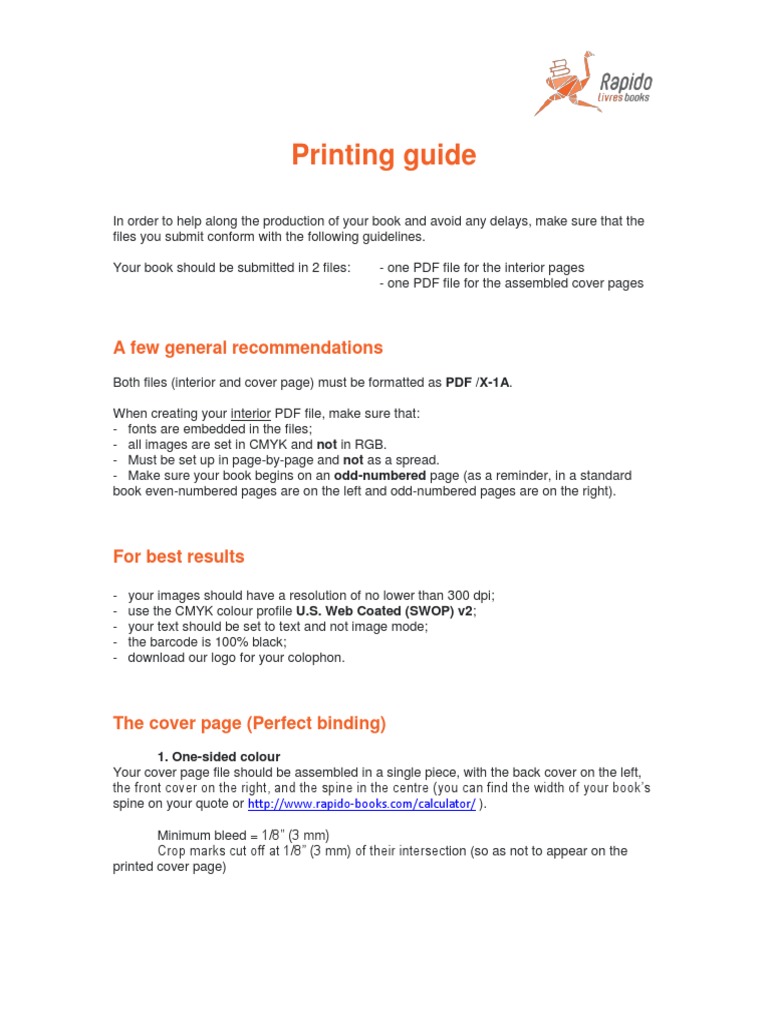 Rapido Printing Guide | PDF