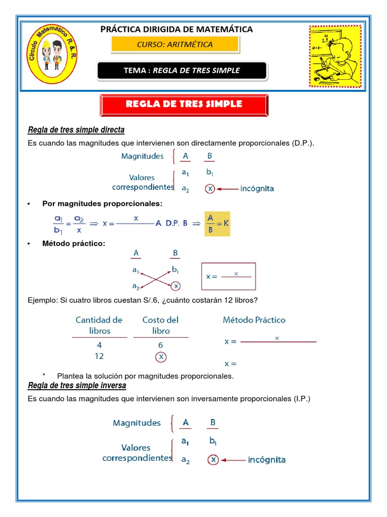 Regla de Tres Simple | PDF