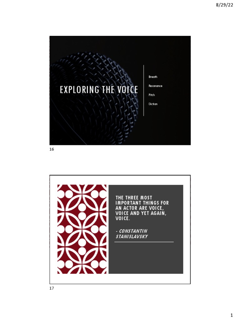 Voice Training for Actors Guide | PDF