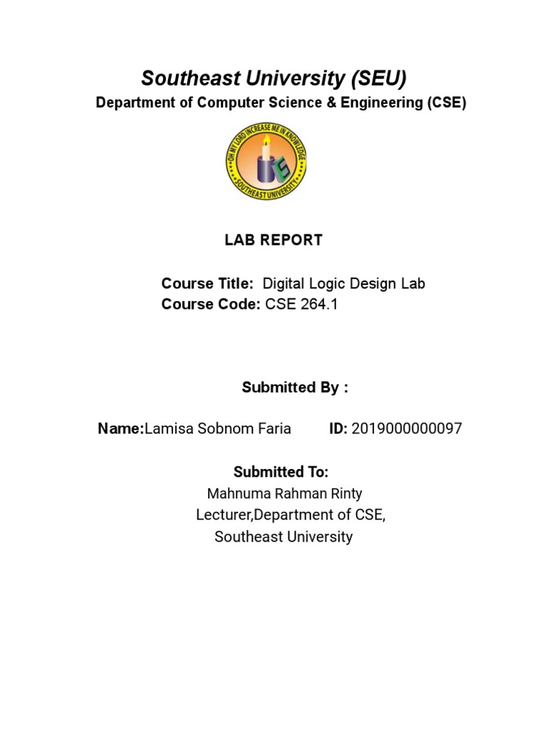 DLD Lab Report | PDF | Logic Gate | Information And Communications Technology