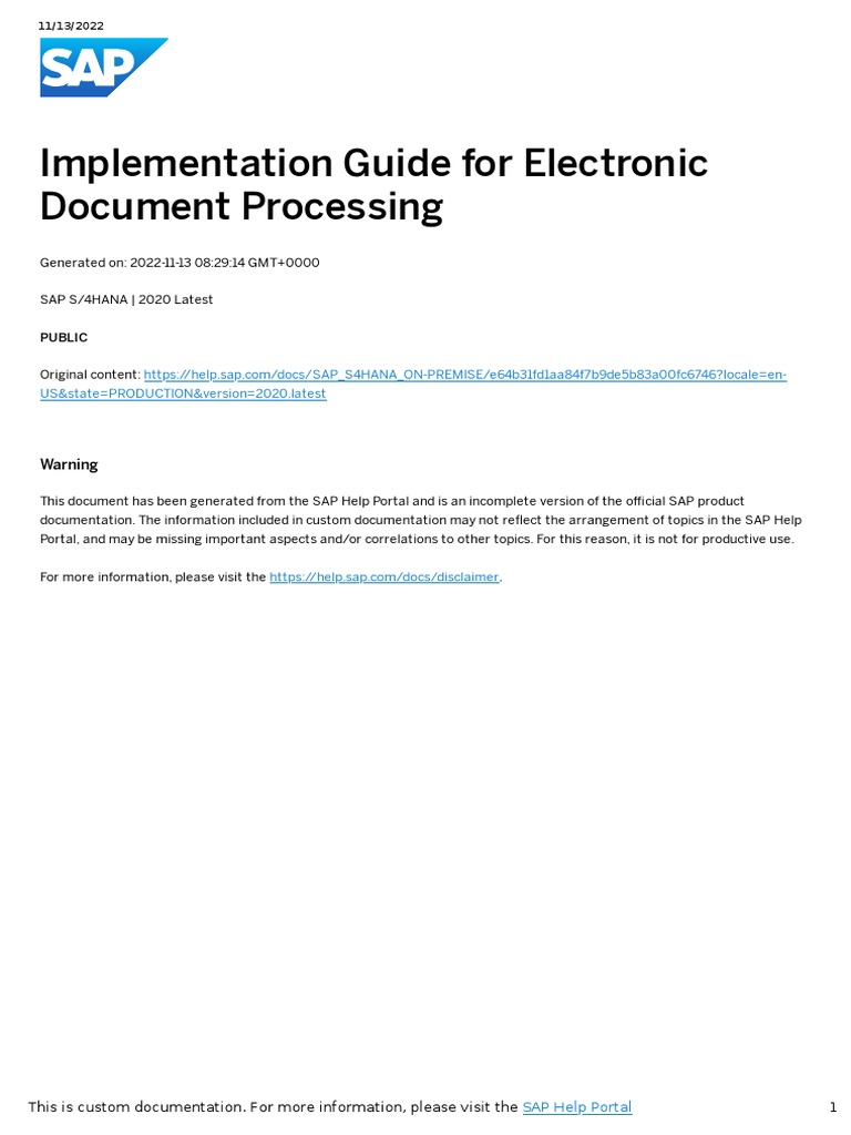 Edocument Sap Notes List Pdf