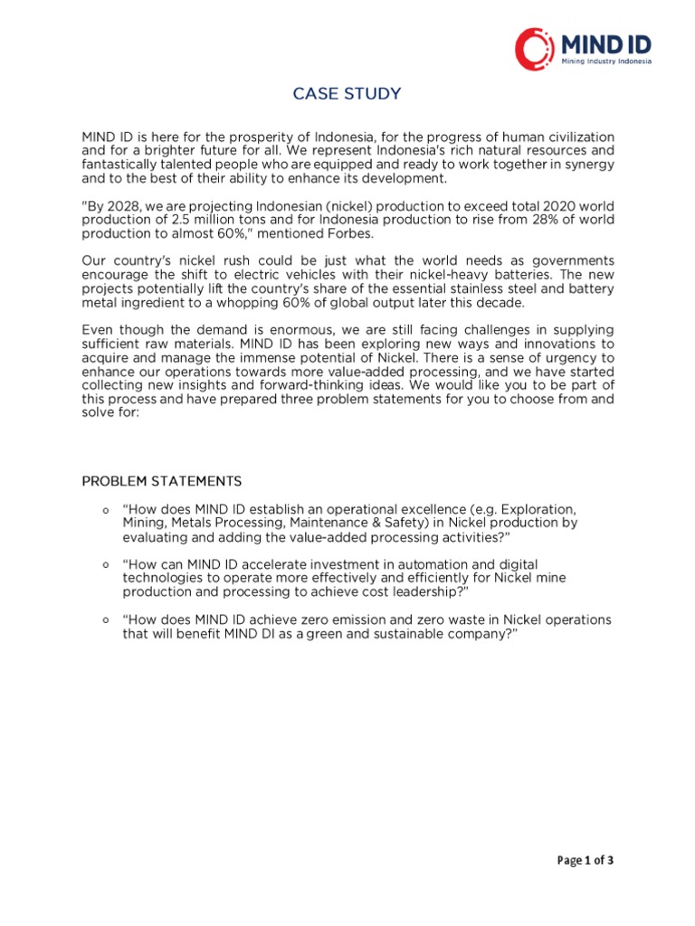 XPLORER Case Study Guidelines - Operations | PDF