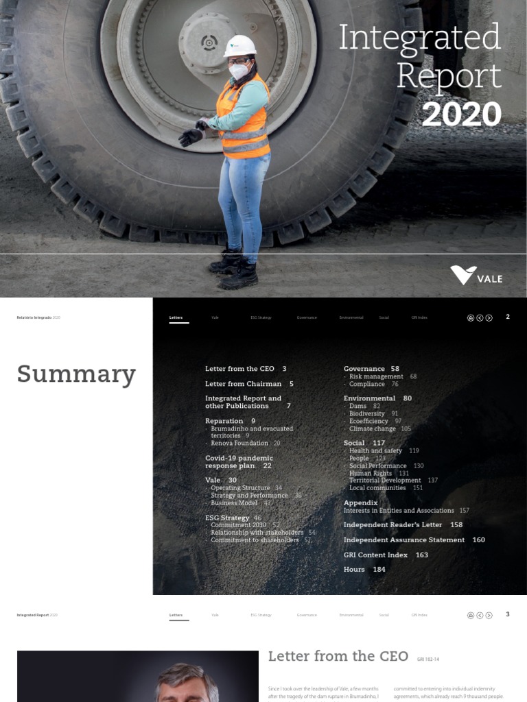 Vale Integrated Report 2020 | PDF | Governance | Climate Change Mitigation