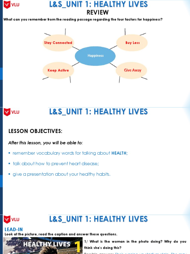 1 - Unit 1 - Section 1 - Listening Speaking A | PDF | Healthy Diet | Health Sciences