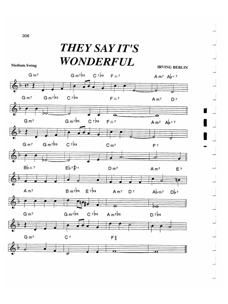 They Say Its Wonderful | PDF