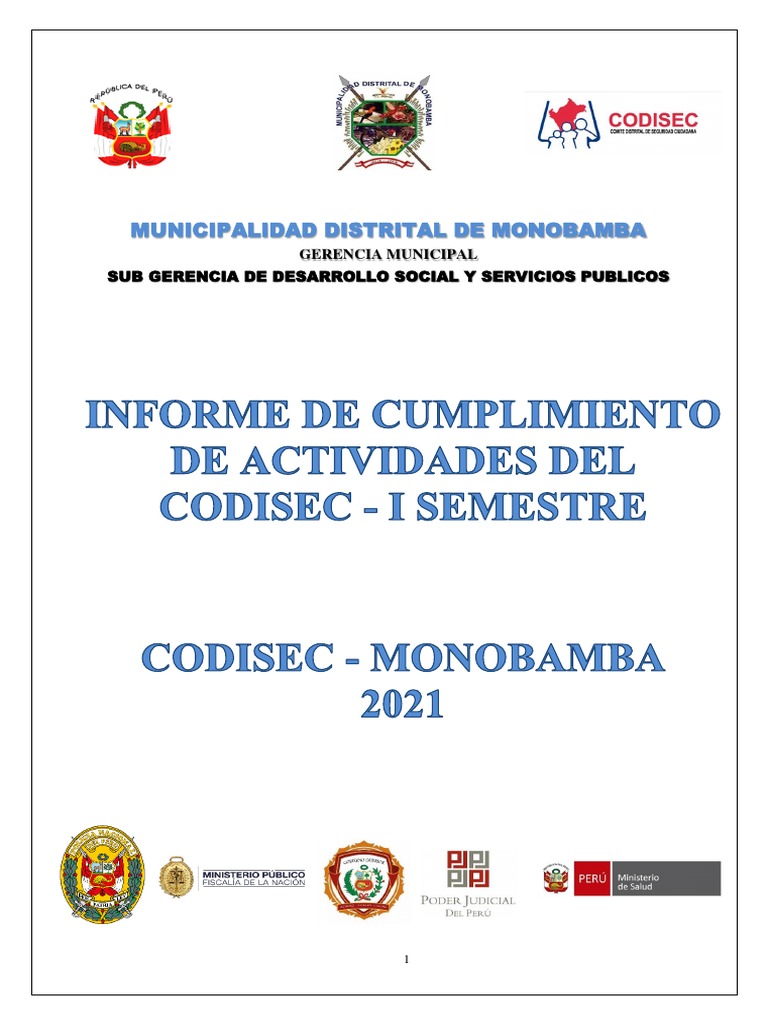 Informe de CODISEC | PDF | Gobierno | Esfera pública