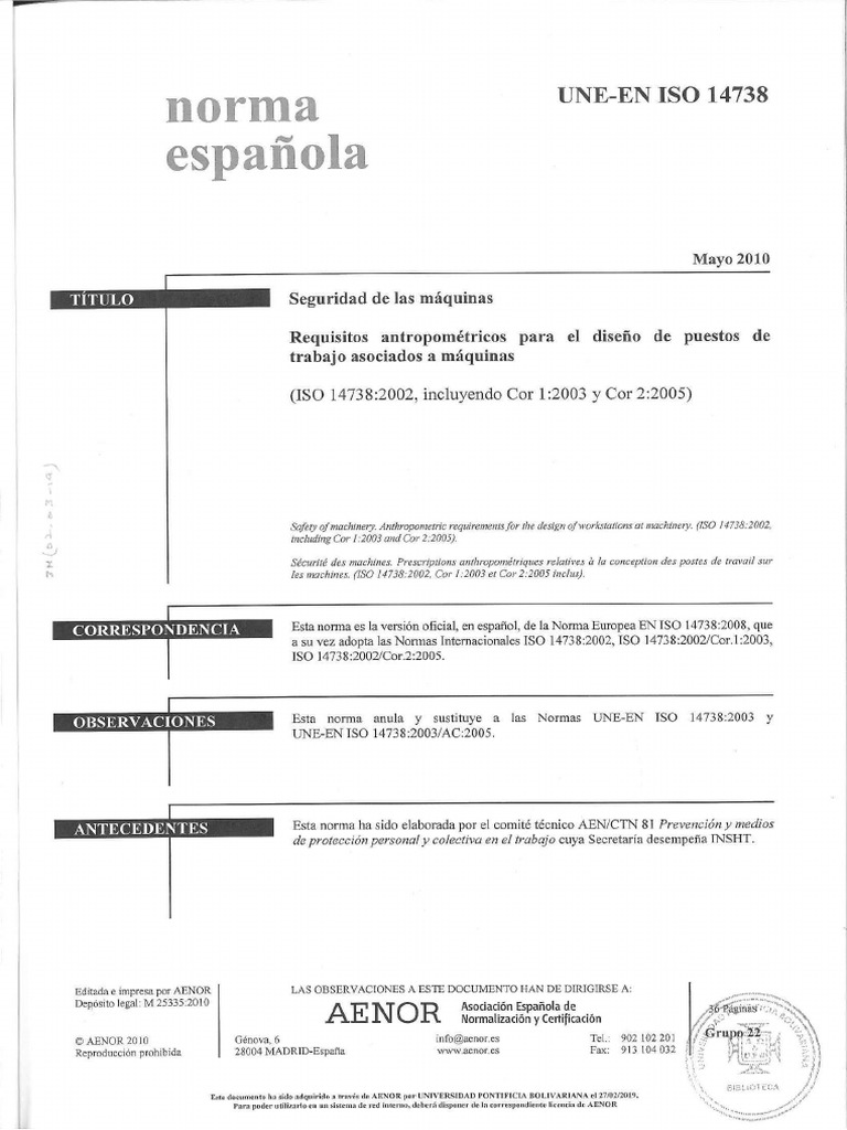Resumen ISO 14738 | PDF