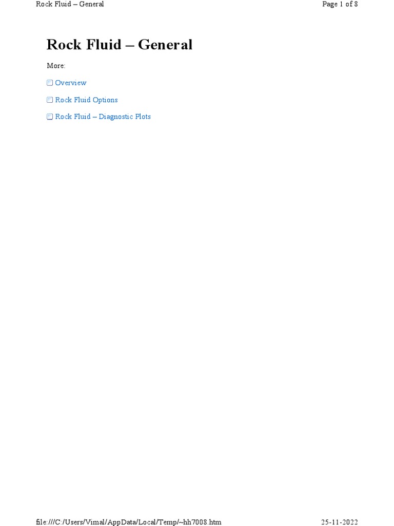 Rock Fluid General | PDF