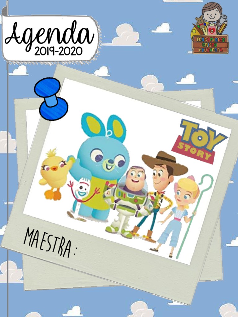 Agenda Toy Story Materiales Cristy Educadora | PDF