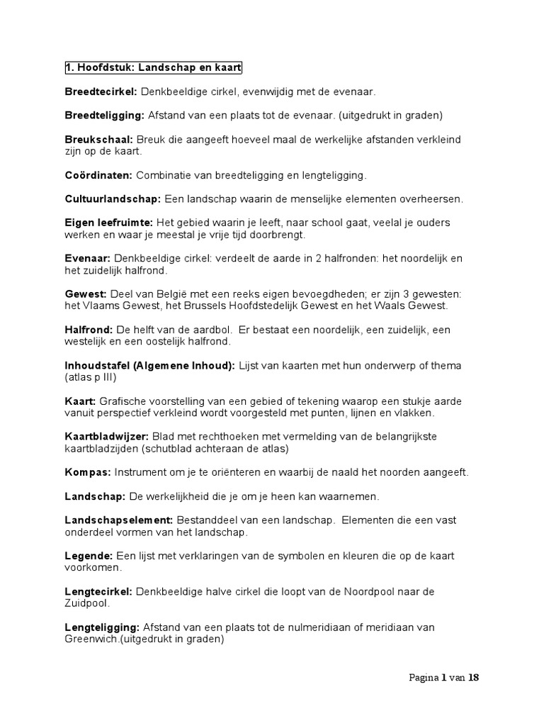 Begrippenlijst 1-4 Jaar | PDF