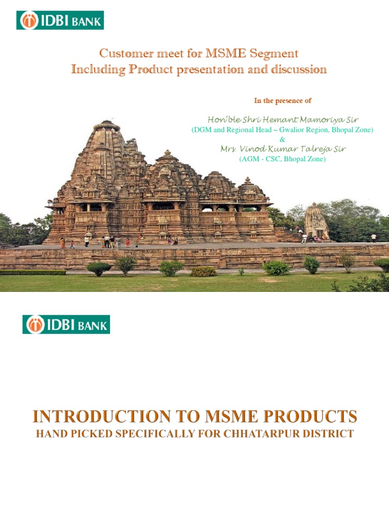 MSME Customer meet highlights revised classification and IDBI financing ...