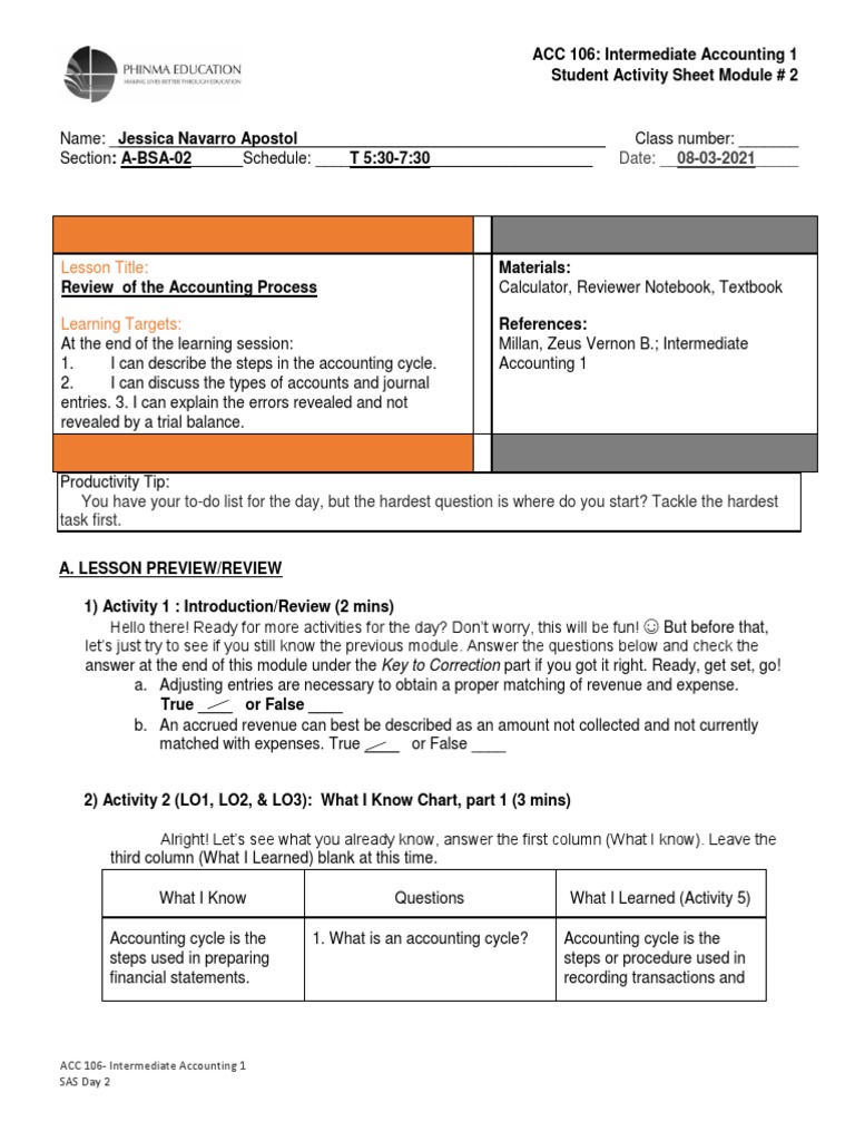 Acc 106 - Sas 2 | PDF | Debits And Credits | Accounting